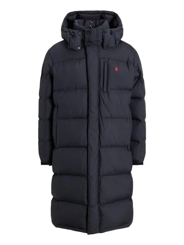 Polo Ralph Lauren Hooded Padded Longline Bomber Coat - Black