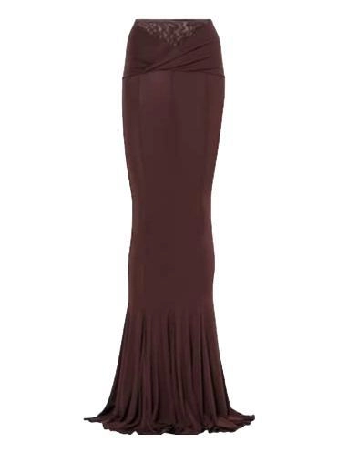 NENSI DOJAKA Draped Maxi Skirt - Red
