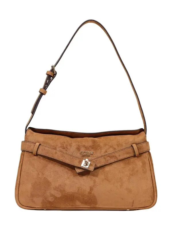 Guess Suede Shoulder Bag - Brown