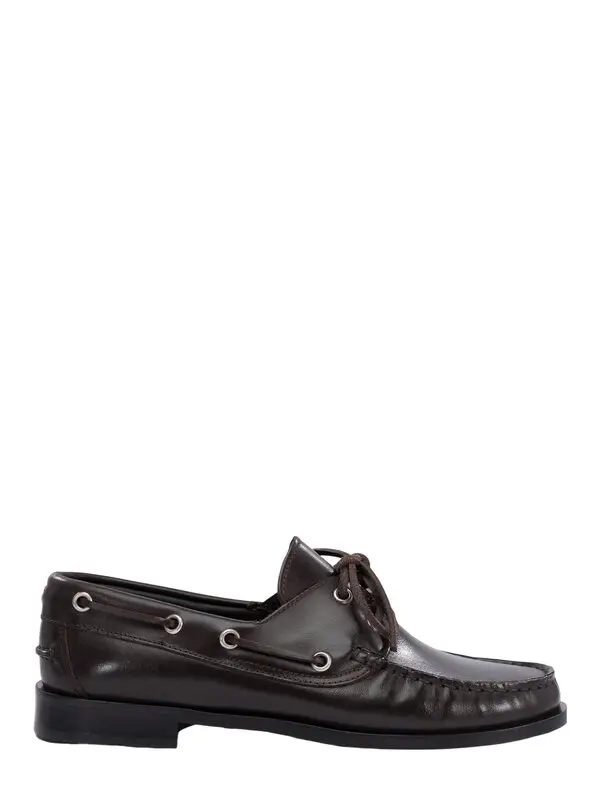AeydĒ Round Toe Lace-up Shoes - Black