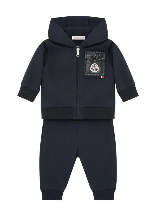 Moncler Cotton Blend Sweatsuit Set - Dark Blue