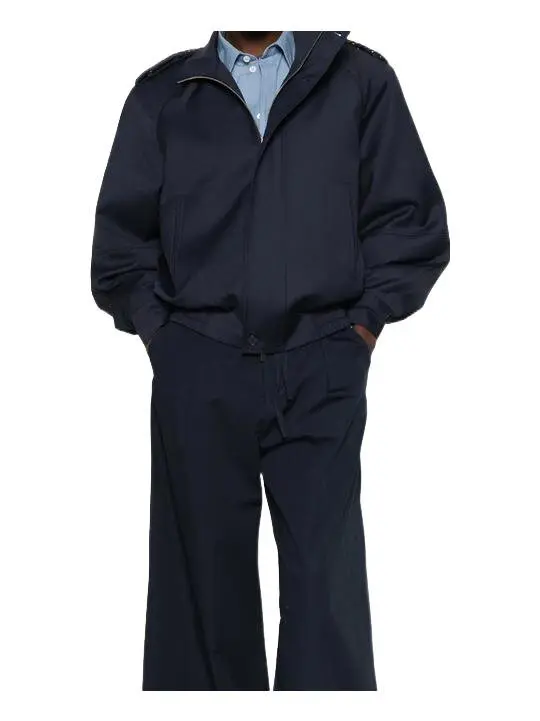 THE FRANKIE SHOP Long Sleeve Casual Jacket - Navy