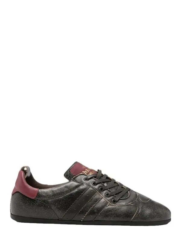 VIVIENNE WESTWOOD Distressed Lace-up Low-top Sneakers - Dark Black