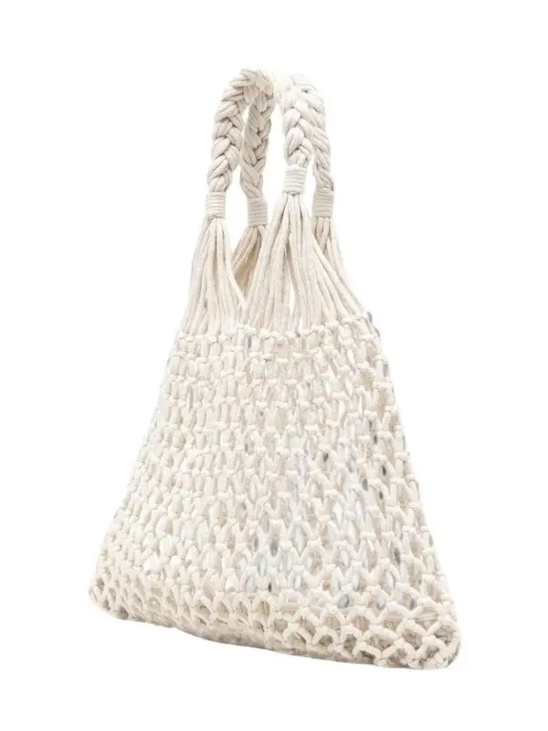 THE FRANKIE SHOP Mesh-style Handbag - Ecru