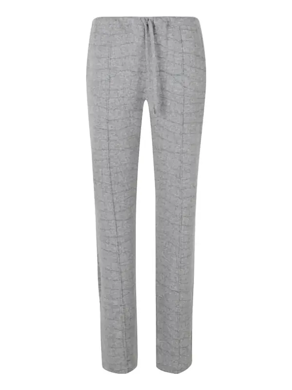 TOM FORD Jacquard Drawstring Trousers With Plaid Pattern - Grey