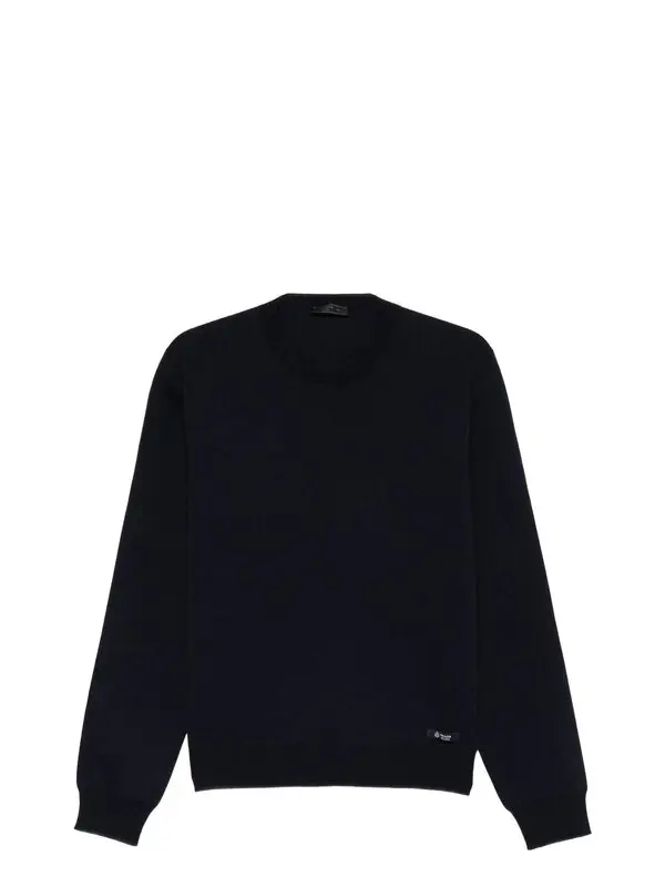 Prada Jersey With Neck Detail - Bleu