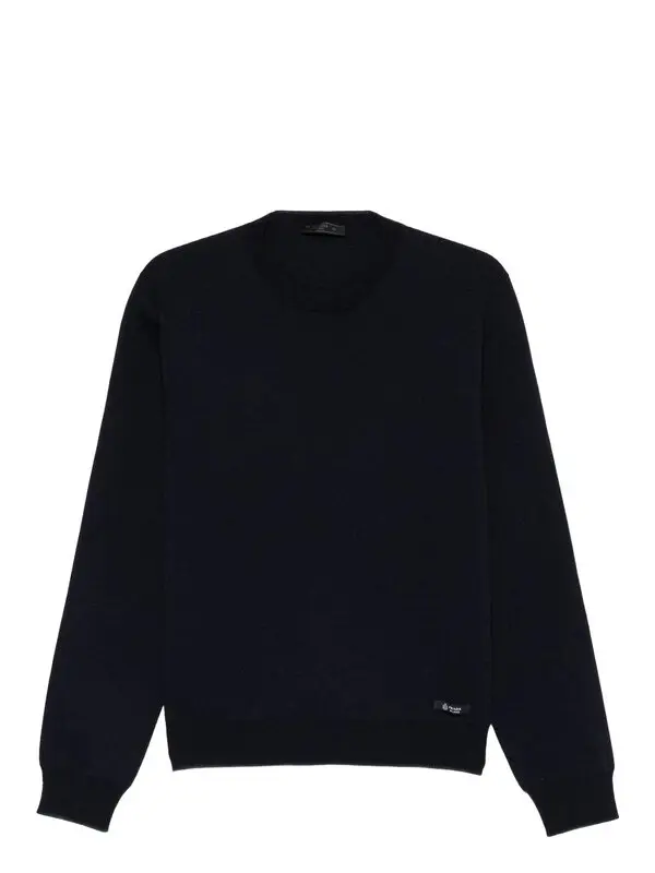 Prada Jersey With Neck Detail - Bleu