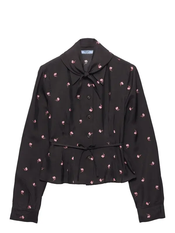 Prada Washed Silk Shirt - Pink