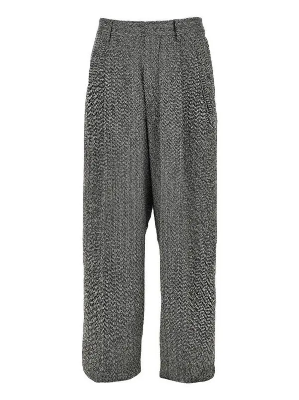 Dsquared2 Herringbone Relaxed Fit Trousers - Black