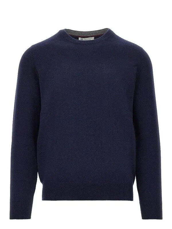 Brunello Cucinelli Cashmere Crewneck Sweater - Blue