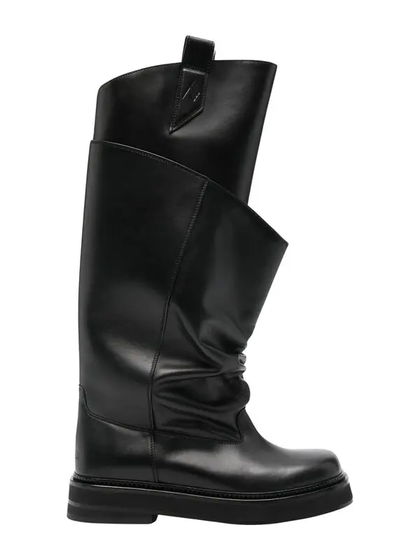 Attico Robin Walk" High Boots - Black