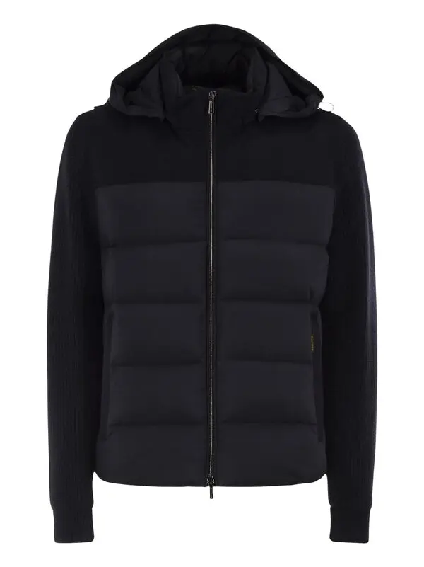 MOORER Allori Lsm Quilted Puffer Jacket With Hood - Blue