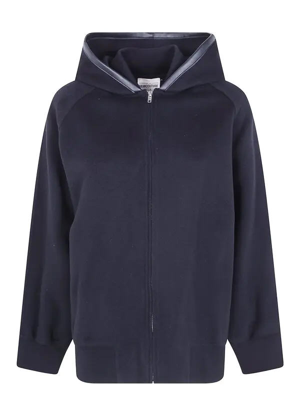 SEMICOUTURE Hooded Zip-up Jacket - Black