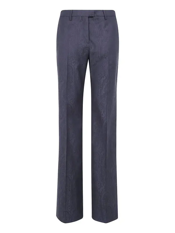 Etro Paisley Wool Trousers - Black