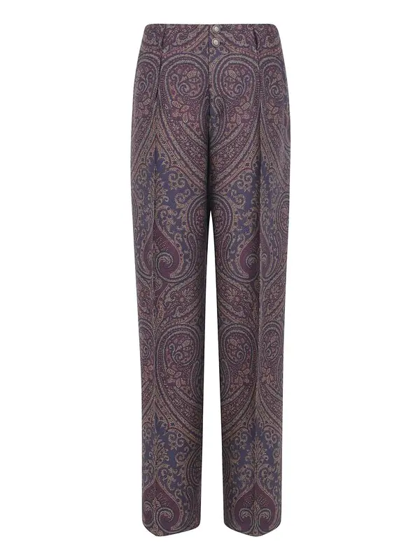 Etro Pants Paisley Print "wrea008899tjb1b - Red