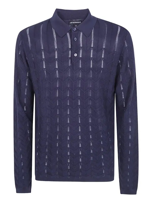 Emporio Armani Polo Neck Sweater - Blue