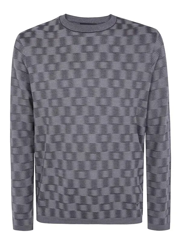 Emporio Armani Long Sleeve Sweater - Gray