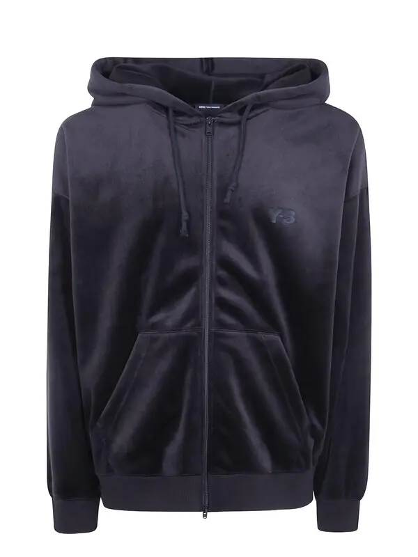 Y-3 YOHJI YAMAMOTO ADIDAS Velvet Zip Hoodie - Black