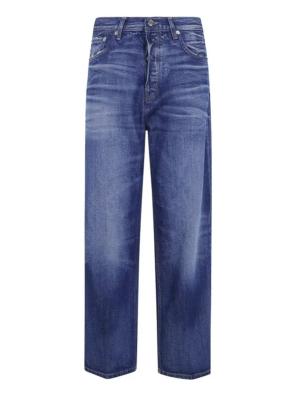 HAIKURE Betty Cropped Loose Jeans - Blue