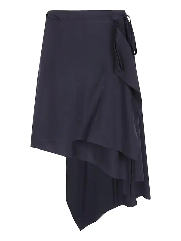 ANN DEMEULEMEESTER Asymmetrical Wrap Skirt - Black