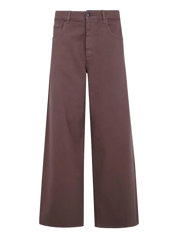 Brunello Cucinelli Wide Leg Pleated Silk Pants - Brown