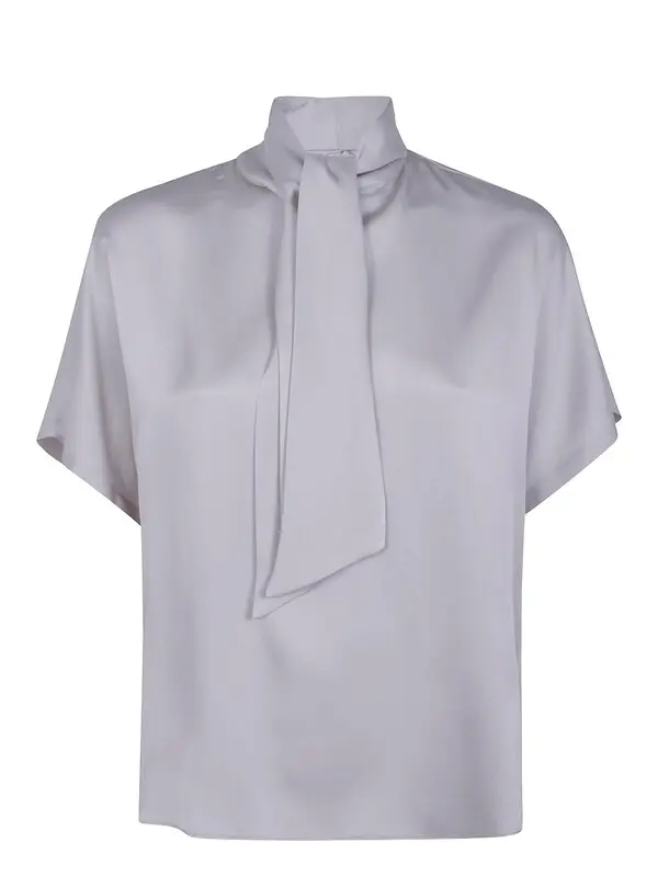 Brunello Cucinelli Shirt Short Sleeves "silky Blouse - Gray