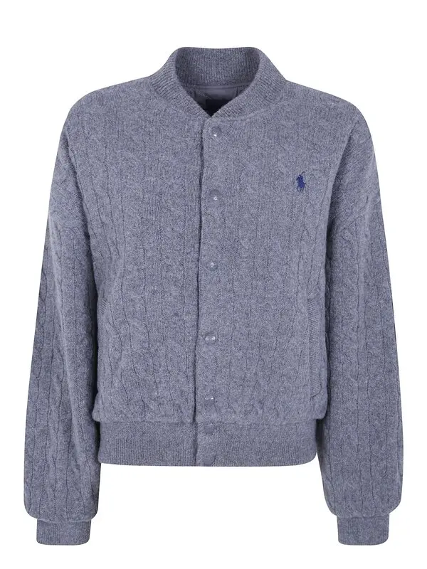 Polo Ralph Lauren Sweater Bomber Coat - Gray