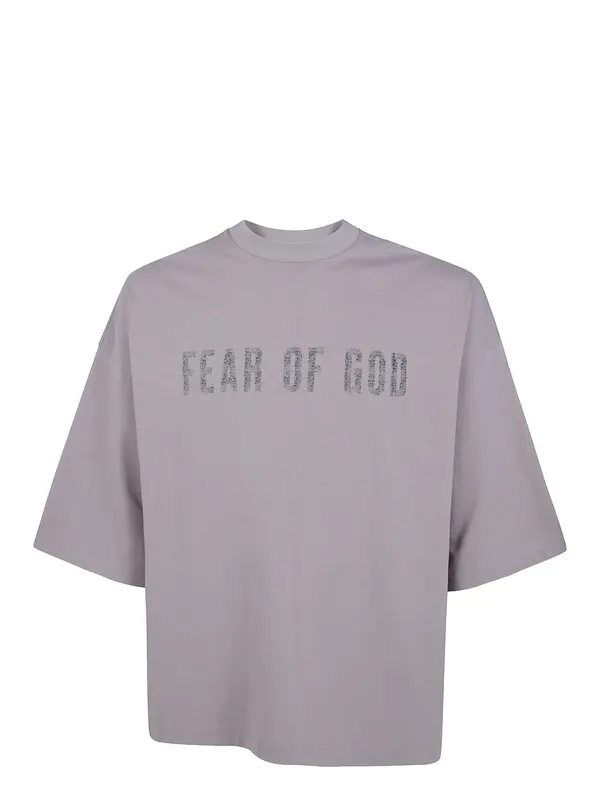 Fear Of God T-shirt Cotton "merch Tee - Gray