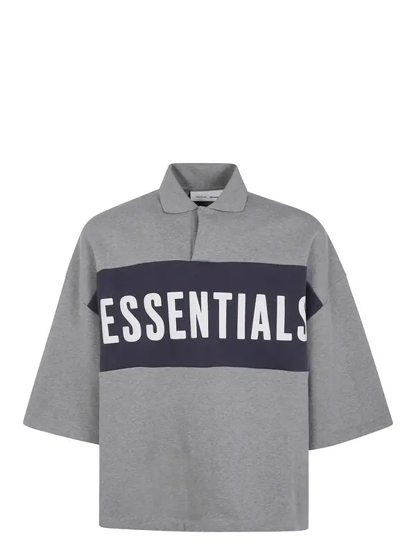 Fear Of God Sweater Panelled Crop Polo - Beige