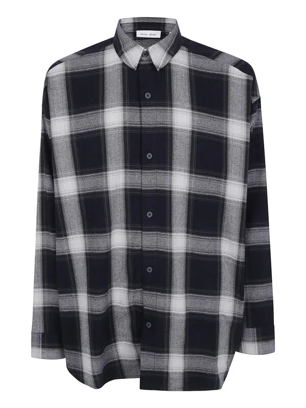 Fear Of God Shirt Plaid "button Up Shirt - Gray