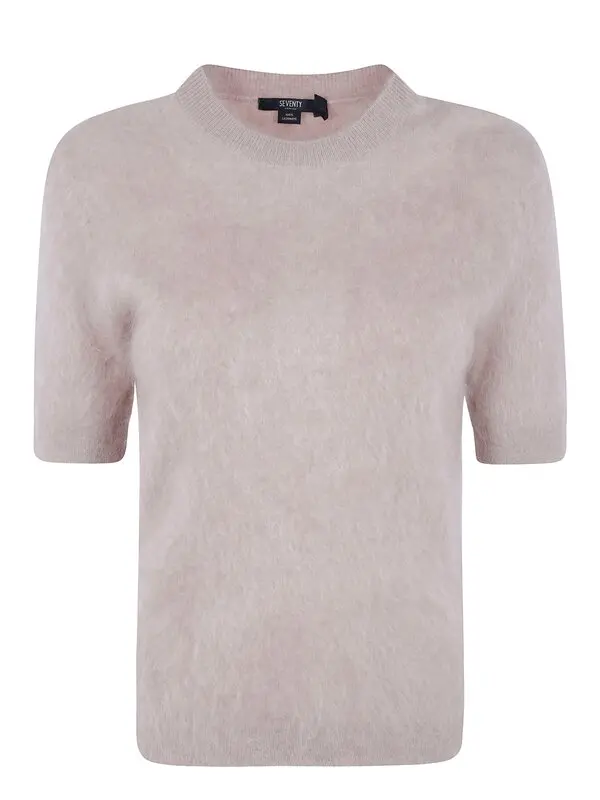 Seventy Sweater Cashmere Short Sleeves Round Neck - Brown