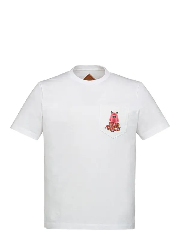 Mcm Mars Dog Pocket T-shirt - White