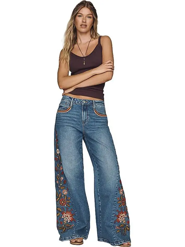 DRIFTWOOD Alix High-rise Wide-leg Jeans - Rosevine