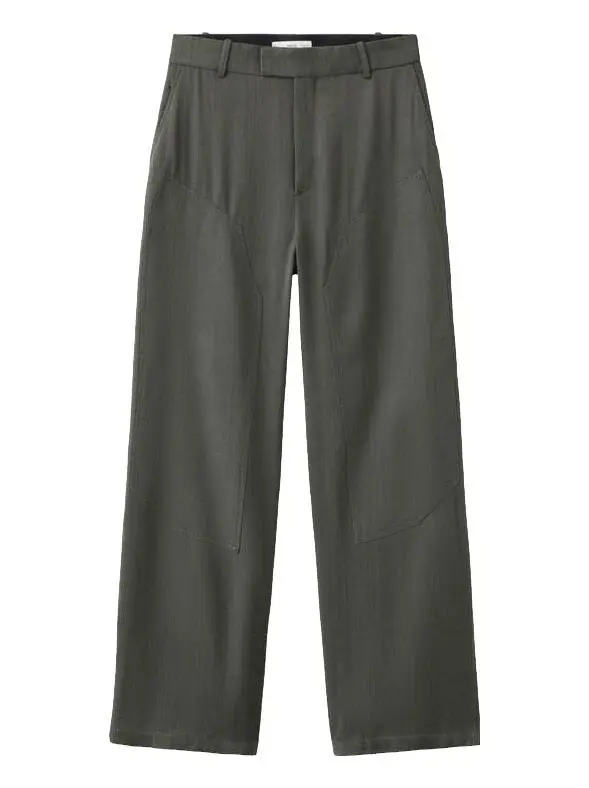 Mango Straight Leg Suit Pants - Black