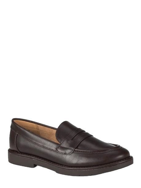 BARETRAPS Calli Croc Embossed Faux Leather Loafer - Dark Brown
