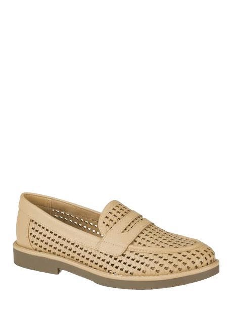 BARETRAPS Calli Woven Faux Leather Loafer - Camel