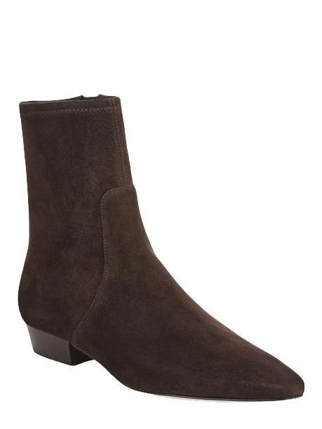 Veronica Beard Glinda Leather Bootie - Espresso Suede