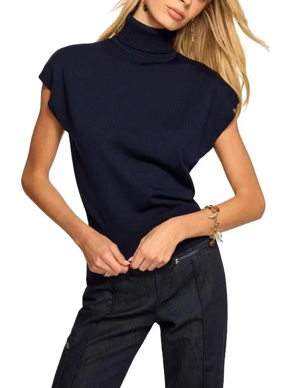 Ramy Brook Natalie Wool Turtleneck Sweater - Navy
