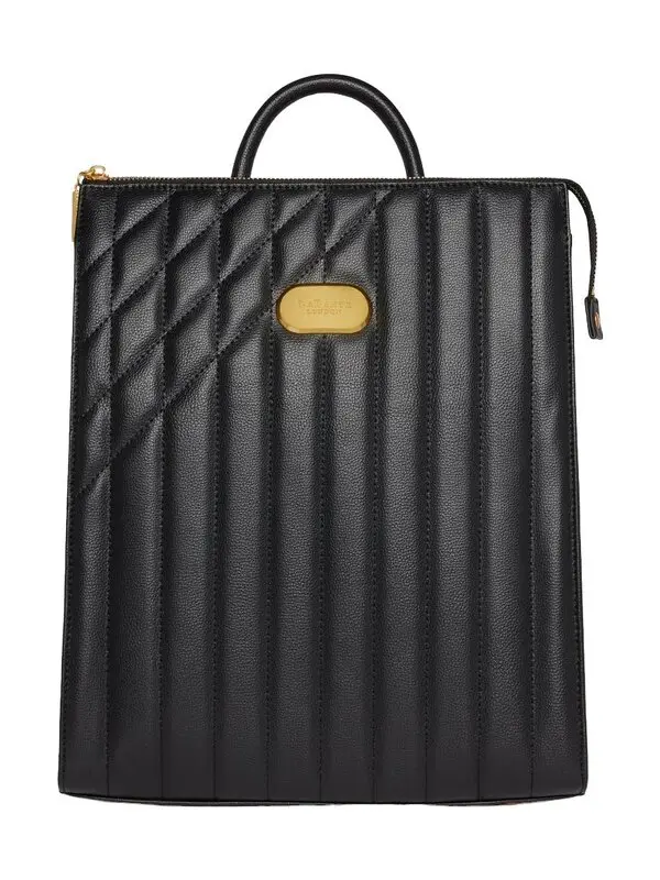 LABANTE LONDON Danai Vegan Leather Backpack With Artist-designed Strap - Black