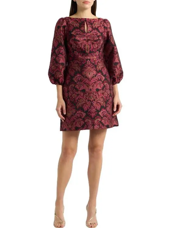 Eliza J Balloon Sleeve Dress - Pink Multi