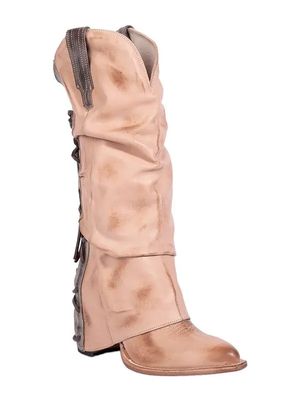 FREEBIRD Jules Leather Western Boots - Blush