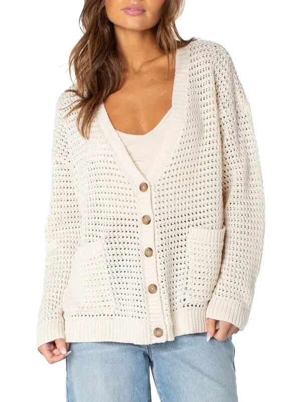 Roxy Tamarindo Open Stitch Cardigan - Dew