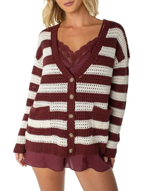 Roxy Tamarindo Open Stitch Cardigan - Port