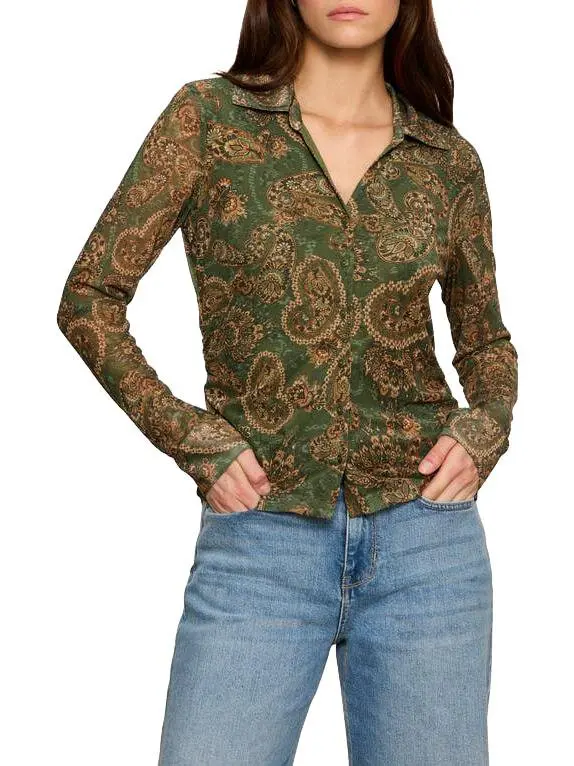Sanctuary Juno Paisley Print Button-up Top - Decoratif