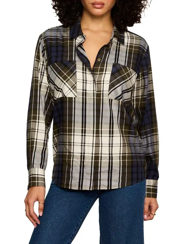 Sanctuary The City Plaid Shirt - True Green