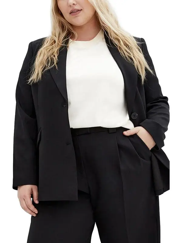 City Chic Yazmin Stretch Blazer - Black