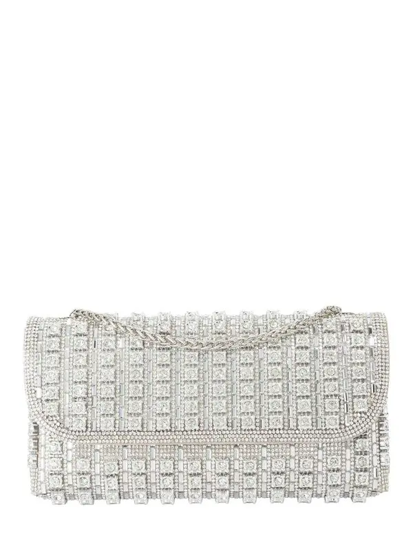 Dune London Elabourate Crystal Clutch - Silver