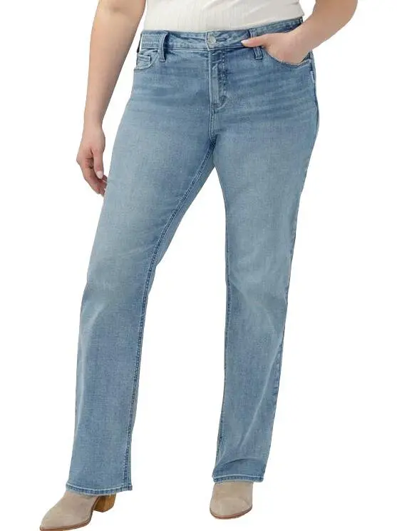 SILVER JEANS CO. Elyse Curvy Mid Rise Slim Bootcut Jeans - Backstage