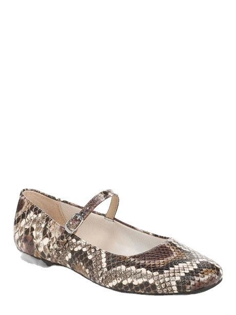 LIFESTRIDE Faux Leather Mary Jane Flat - Brown Multi