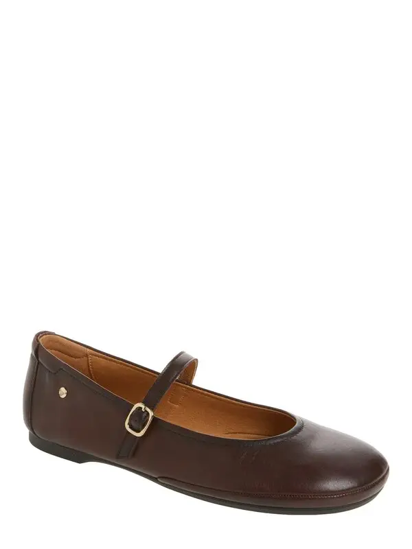 Pikolinos Carmona Mary Jane Flat - Caoba